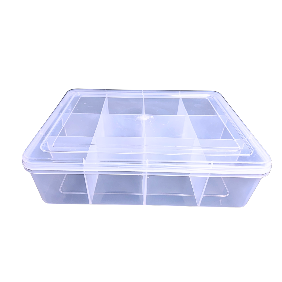 Multipurpose Plastic Storage Box Organizer Pack of 1 with Fix dividers AANIJ STORE