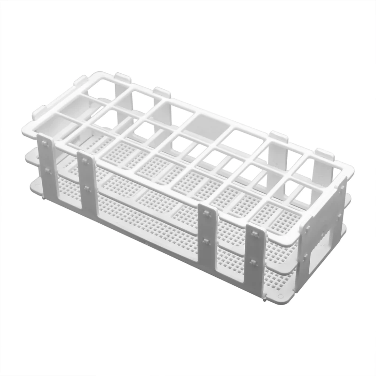 Wire Pattern Test Tube Stand 30 mm x 21 Tubes Polypropylene plastic mo ...