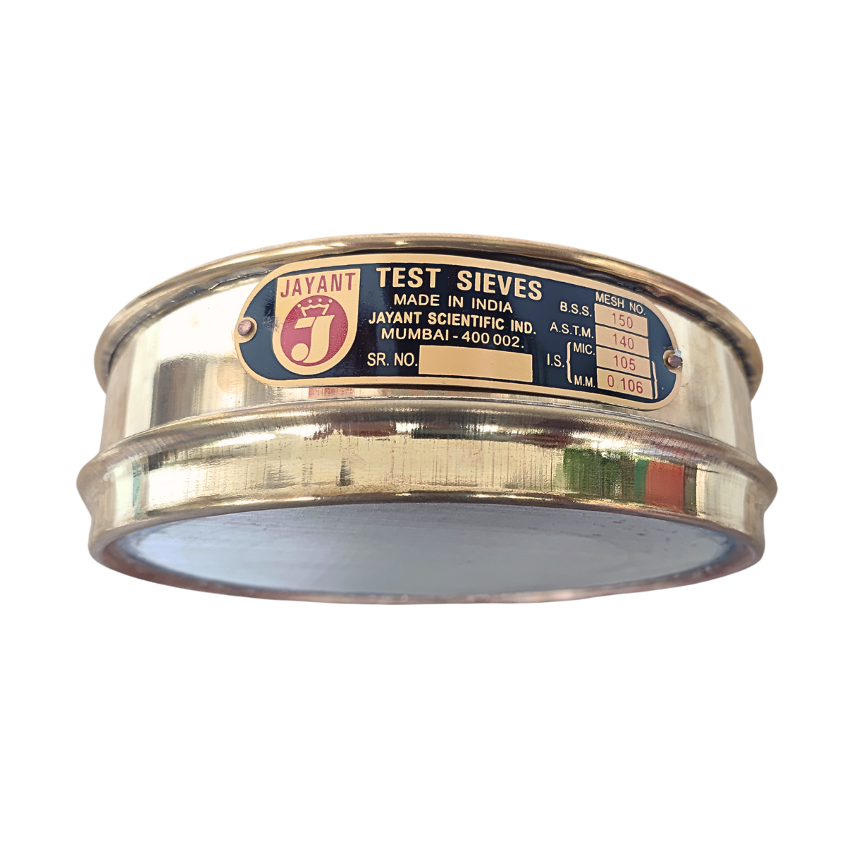 Jayant Test Sieve 200 mm Diameter BBS - 150 and ASTM - 140, 105 micron ...