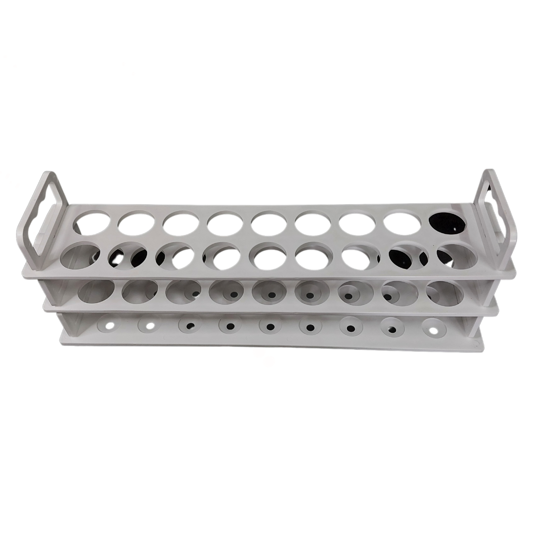 Test Tube Stand (3 Tier) Plastic - PP Size: 25 mm x 18 Tubes White and ...